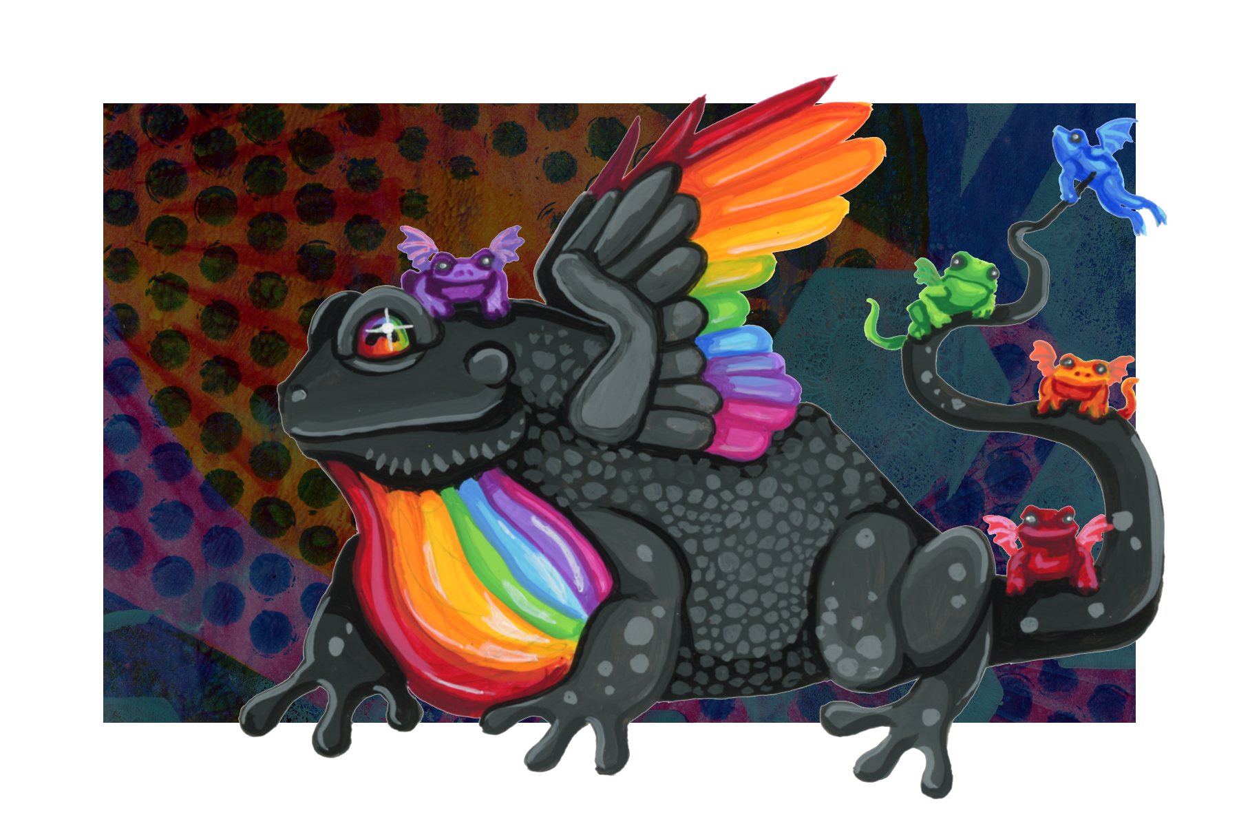 Rainbow Guardian Dragon Print | Vivian Rosalee